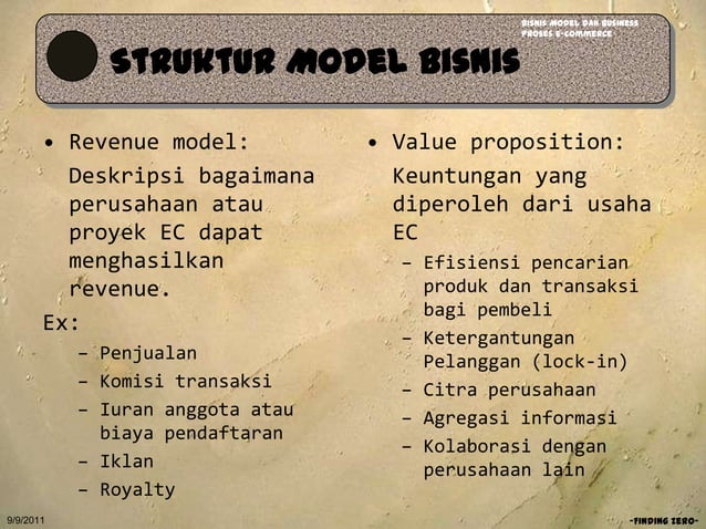 Bisnis model dan bisnis proses e commerce | PPSX