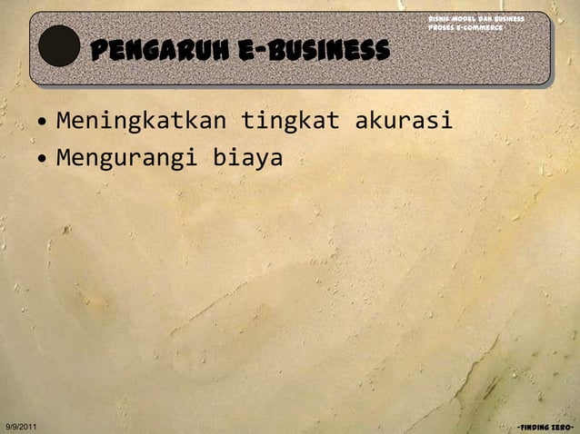 Bisnis model dan bisnis proses e commerce | PPSX