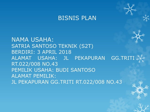 Bisnis plan ac | PPT