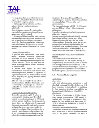 Bisoprolol Fumarate and Amlodipine Besylate Tablets SmPC Taj ...