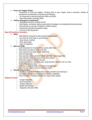 Bisp sales force-course-curriculumn | PDF
