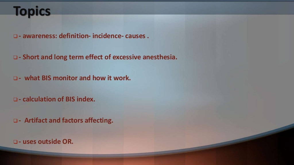 Bispectral index | PPTX