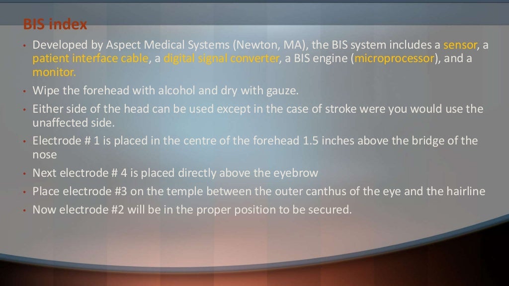 Bispectral index | PPTX
