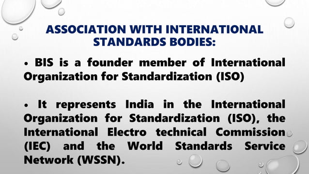 BIS (bureau of Indian standards) Presentation .pptx | Business ...