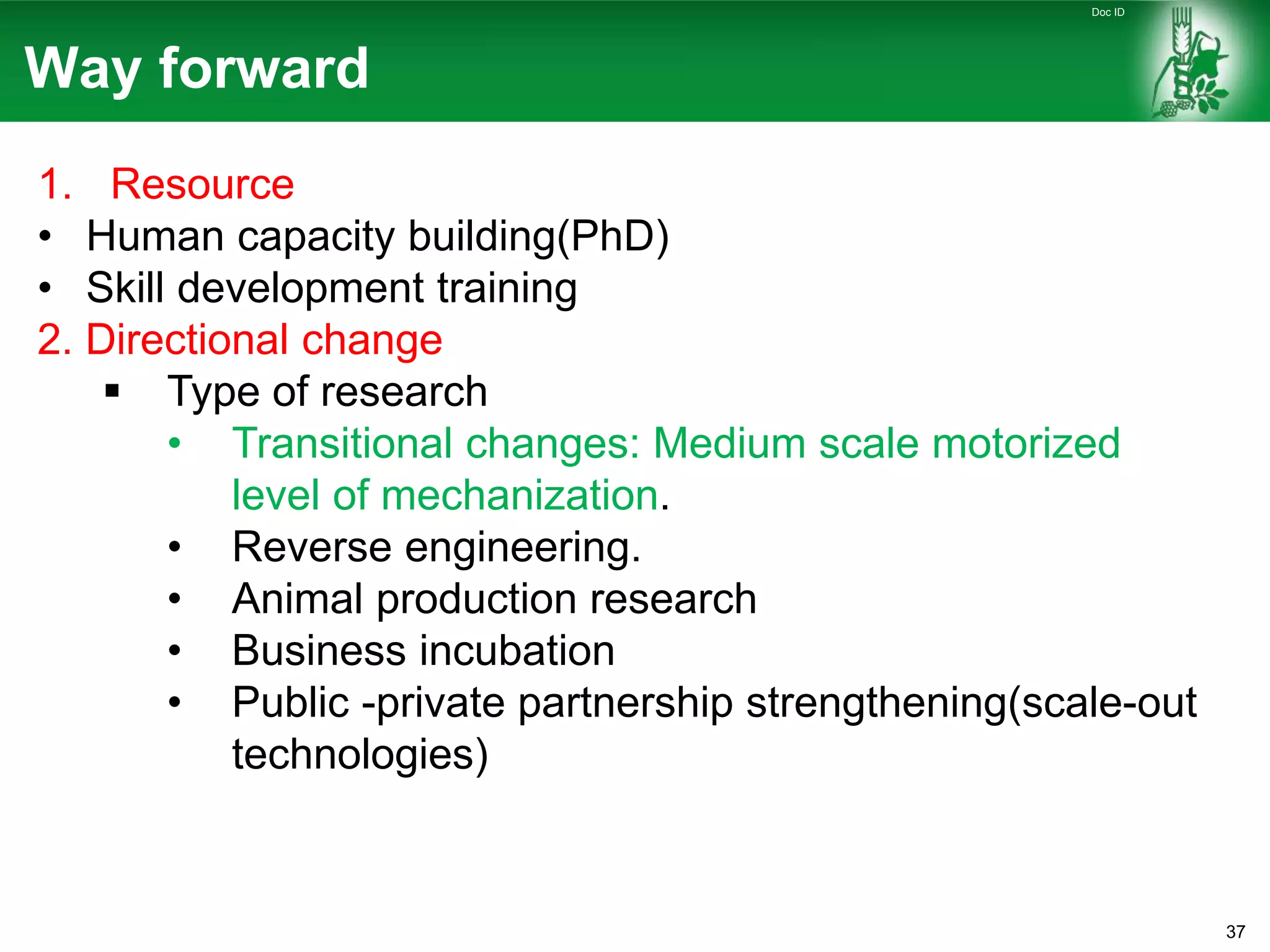 Mechanization Research in Ethiopia | PPTX
