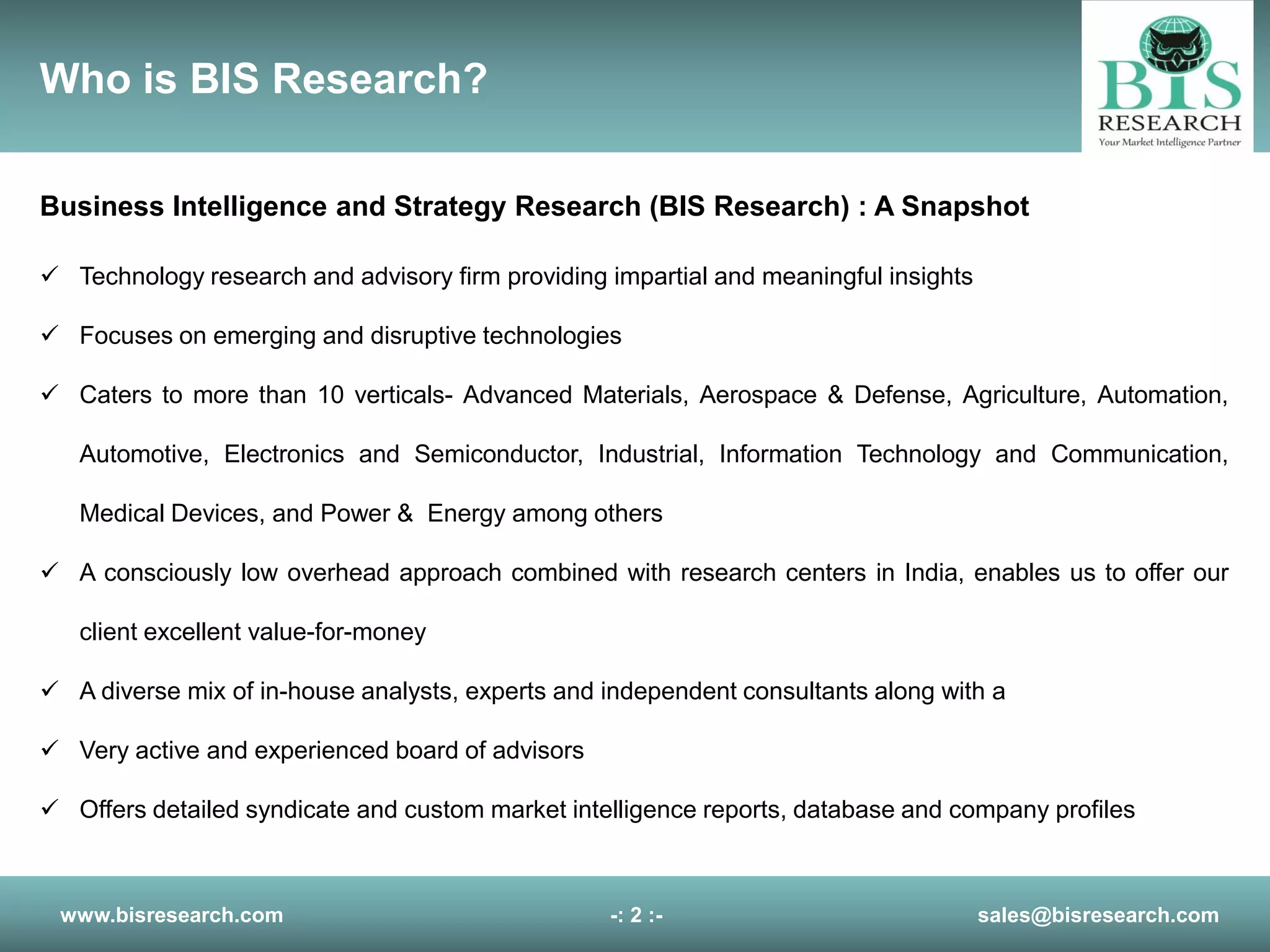 BIS (Business Intelligence and Strategy) Research Profile | PPT