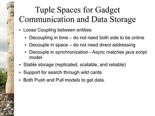 BISSA: Empowering Web gadget Communication with Tuple Spaces | PPT