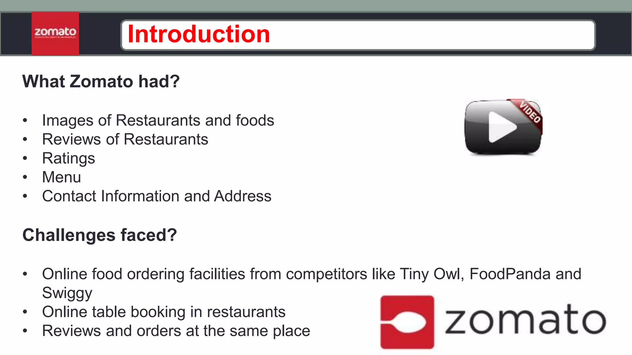 Business Information System on Zomato base | PPTX