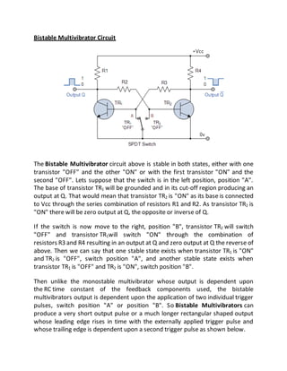 Bistable multivibrator | DOCX