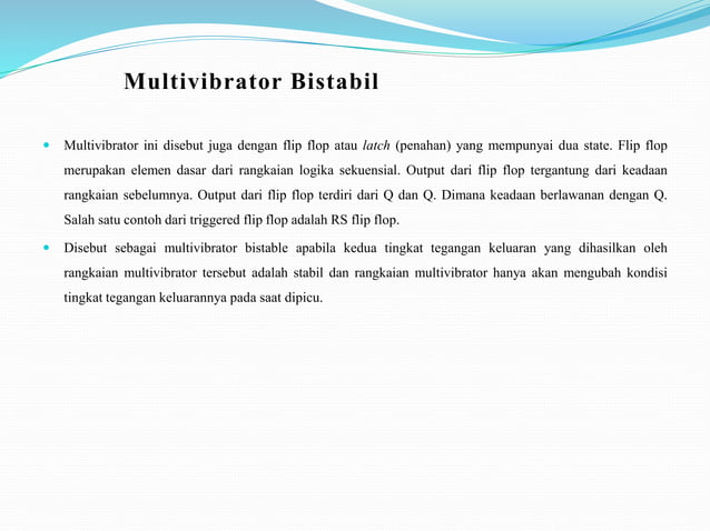 Bistable multivibrators | PPTX