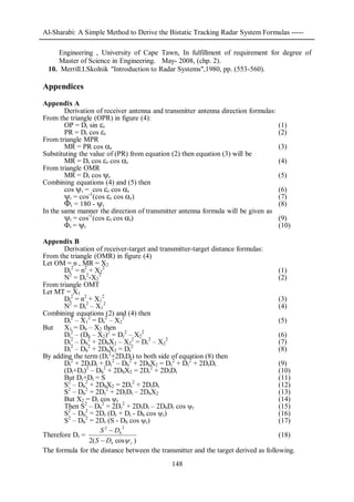 Bistatic radar equation | PDF