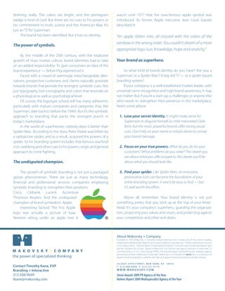 Superman vs Spider-Man: Giving Your Brand Super Powers | PDF