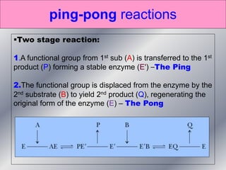 Bisubstrate reactions enzyme kinetics | PPTX