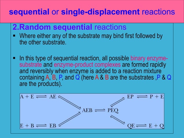 Bisubstrate reactions enzyme kinetics | PPTX | Chemistry | Science