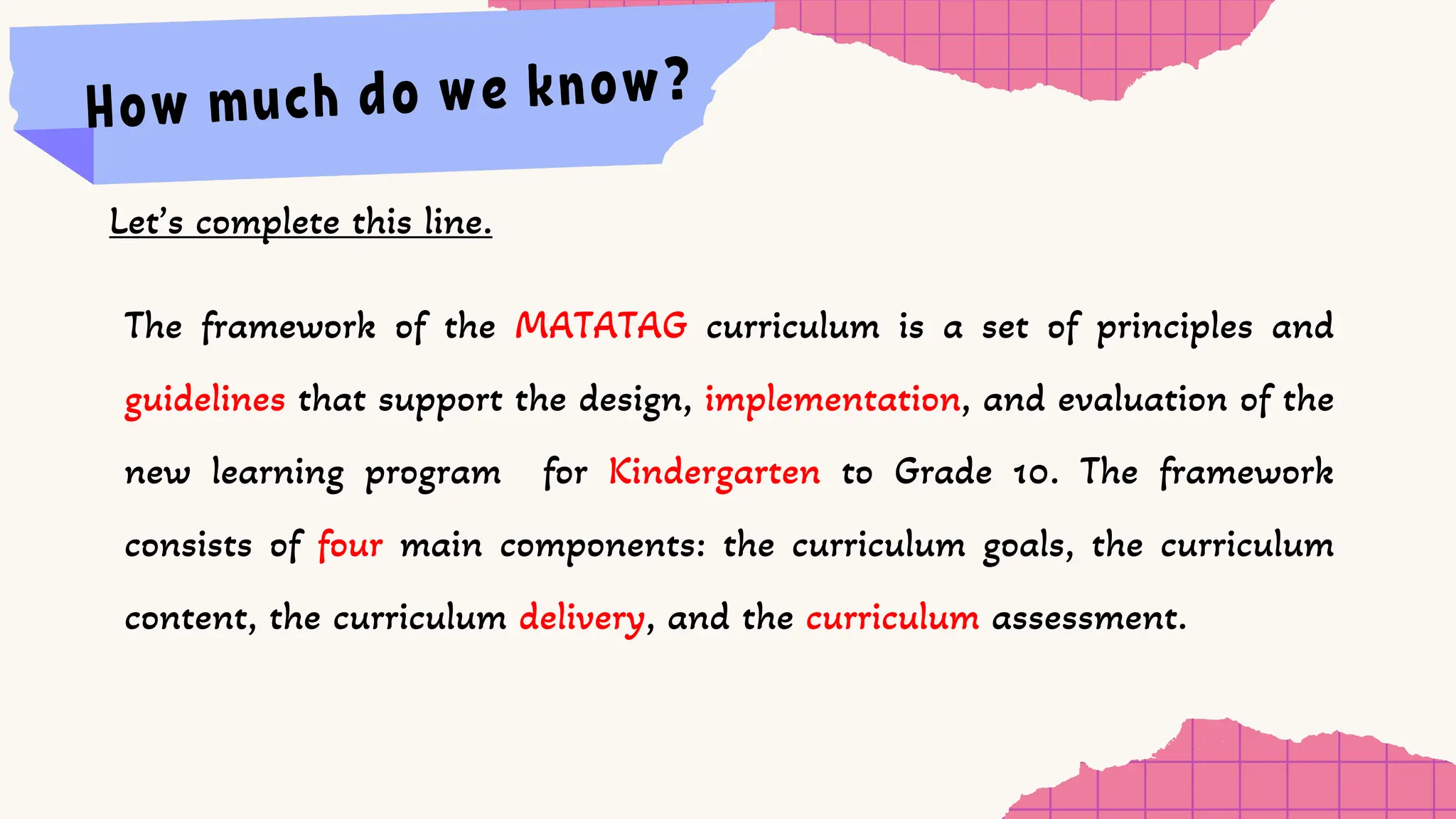 matatag curriculum . presentation for re | PDF