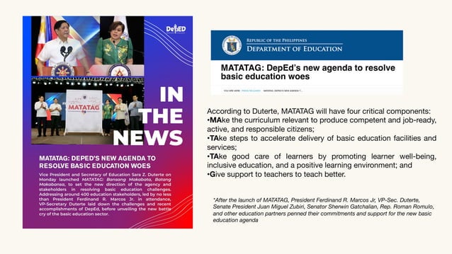 matatag curriculum . presentation for re | PDF | Education industry ...
