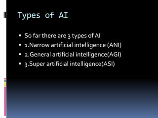 ARTIFICIAL INTELLIGENCE | PPTX