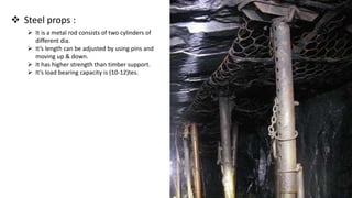 Roof support system used in board and pillar mining method | PDF