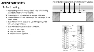 Roof support system used in board and pillar mining method | PDF