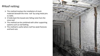 Roof support system used in board and pillar mining method | PDF
