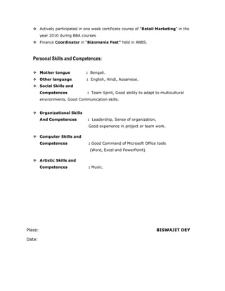 Biswajit dey resume | PDF