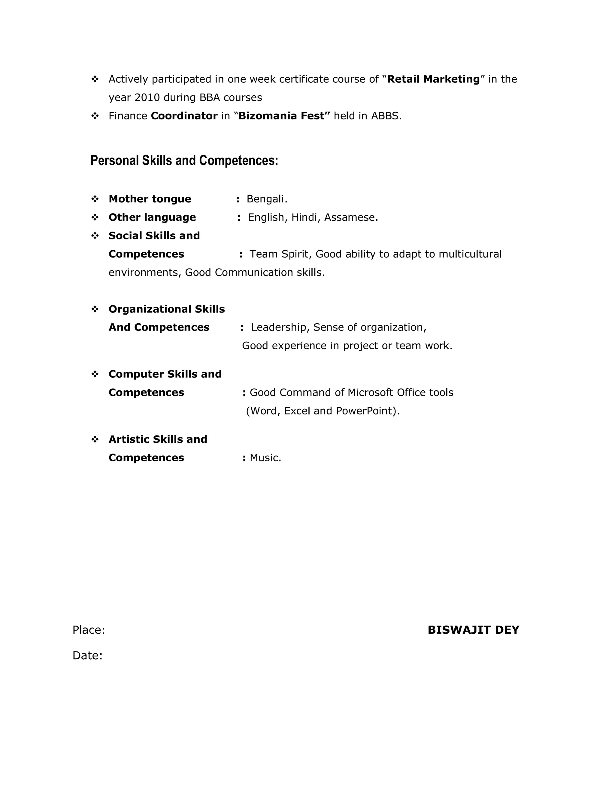 Biswajit Dey Resume | PDF