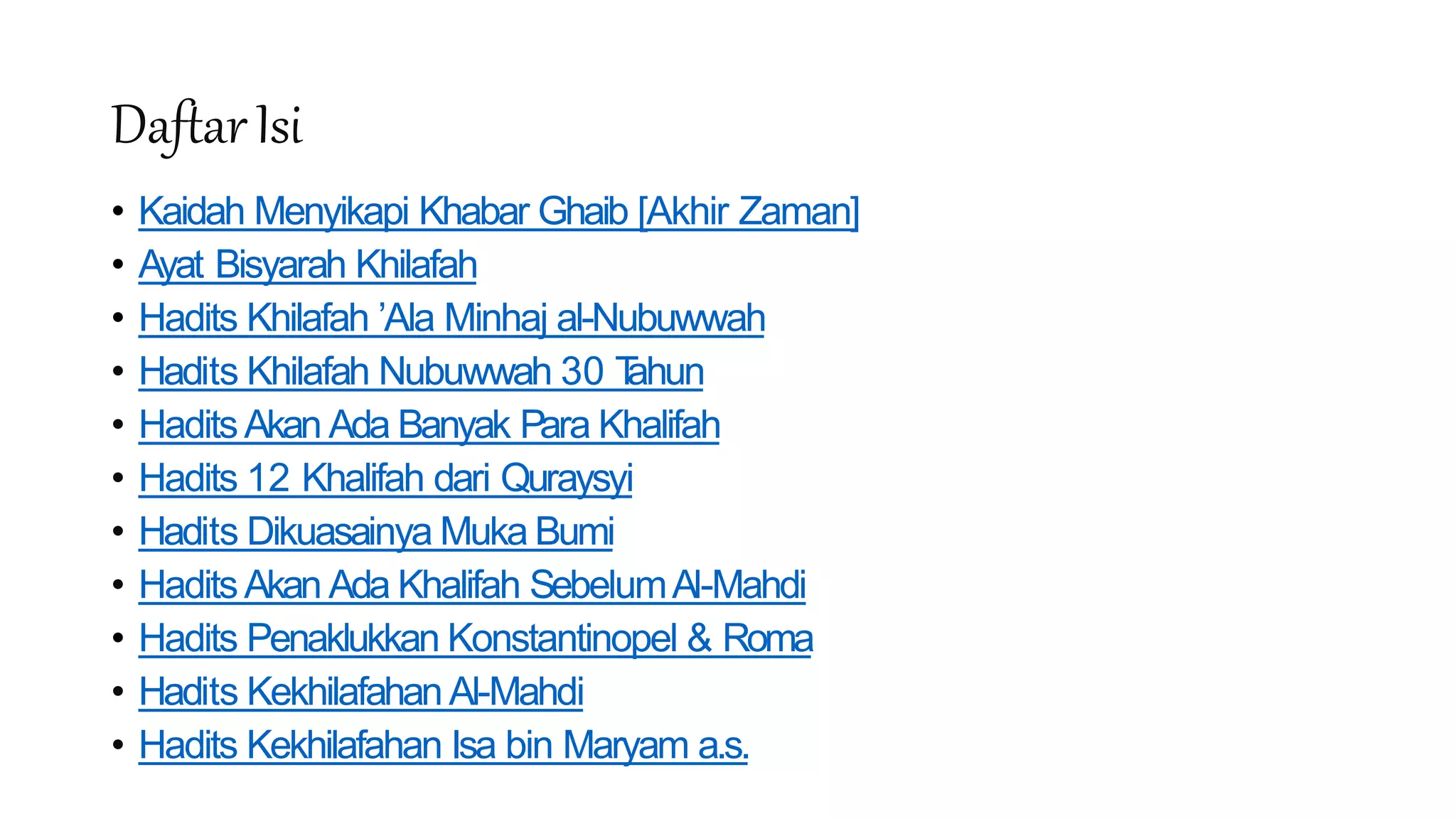 Bisyarah Khilafah di Akhir Zaman.pptx