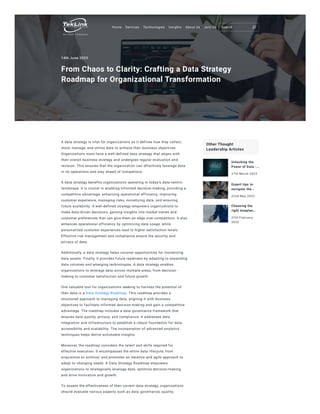 From Chaos to Clarity: Crafting a Data Strategy Roadmap for Organizational Transformation | PDF ...