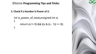 Bit-Manipulation for competitive programming | PPT