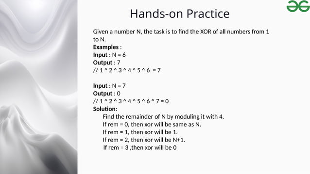 Bit-Manipulation for competitive programming | PPT