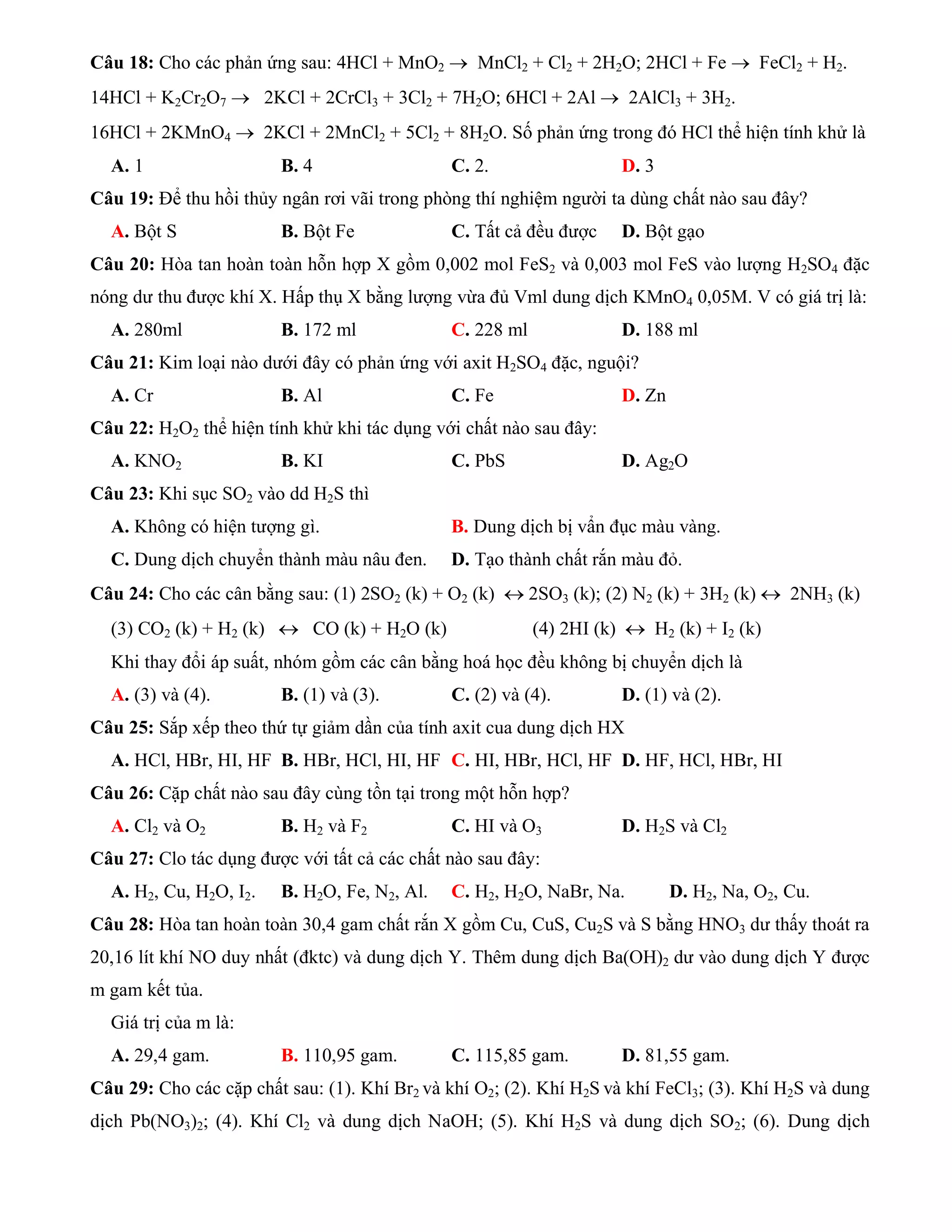Bài t p halogen - oxi - l-u hu-nh ph-n 3 - 80 câu | PDF