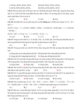 Bài t p halogen - oxi - l-u hu-nh ph-n 3 - 80 câu | PDF