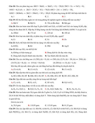 Bài t p halogen - oxi - l-u hu-nh ph-n 3 - 80 câu | PDF