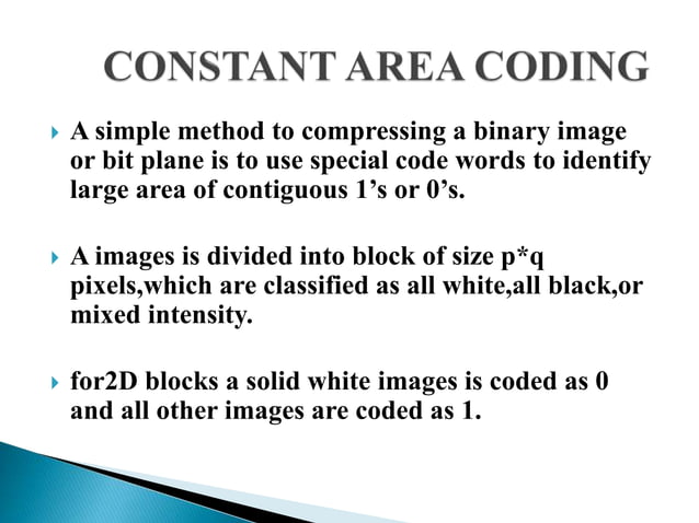 Bit plane coding | PPTX | Computing | Technology & Computing