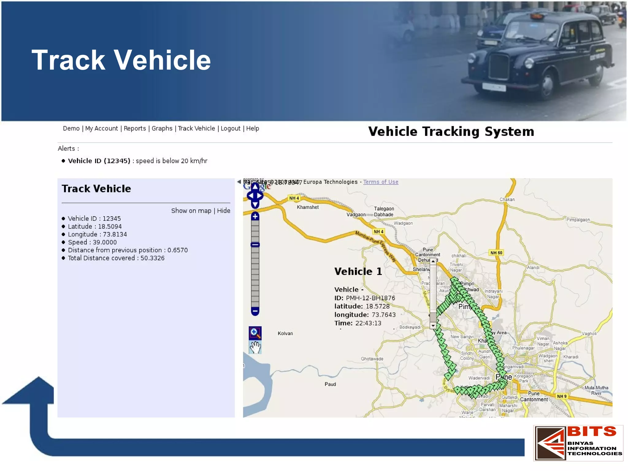 BIT Vehicle Tracking System | PPT