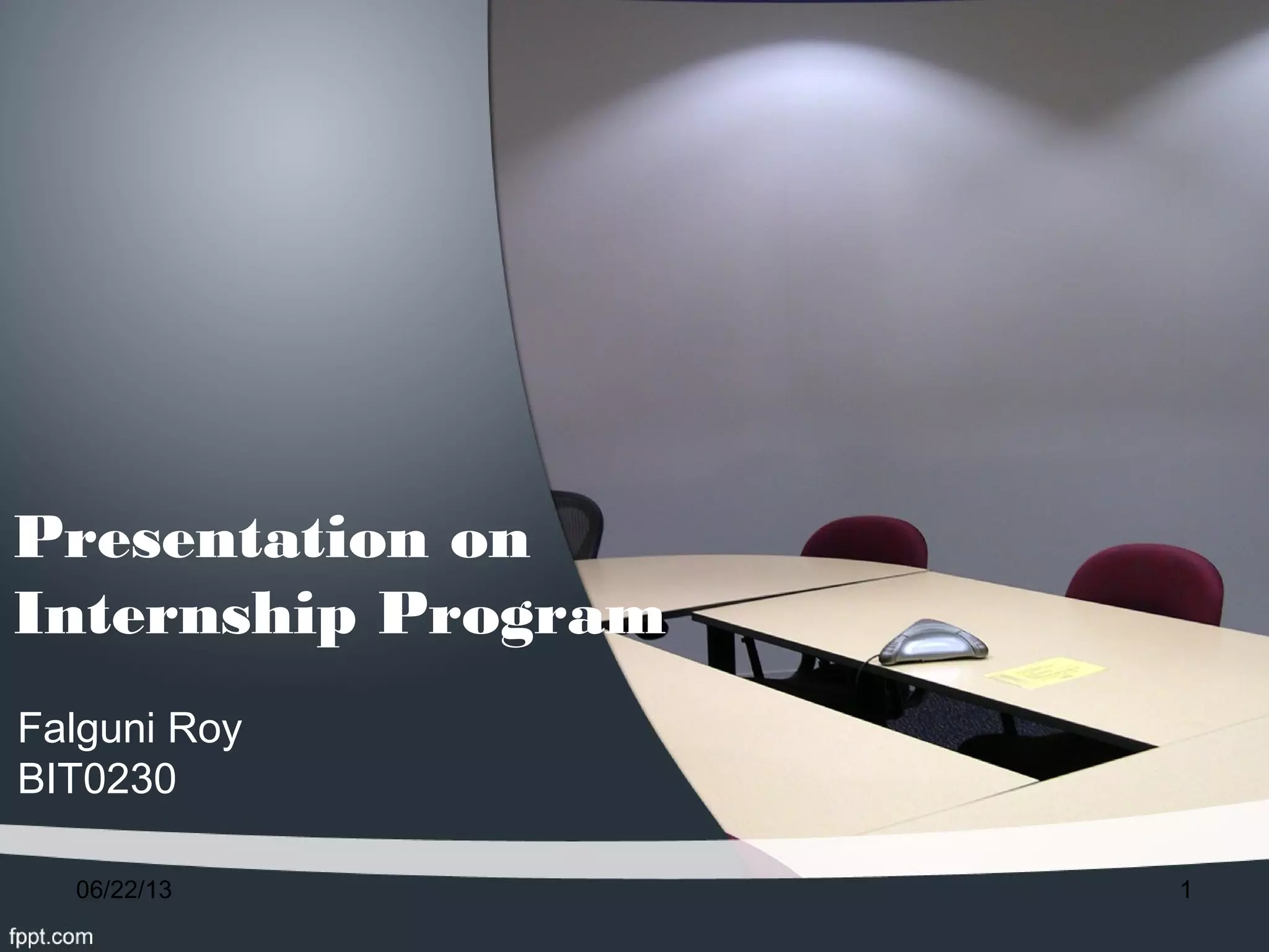 Final Presentation on Internship | PPT