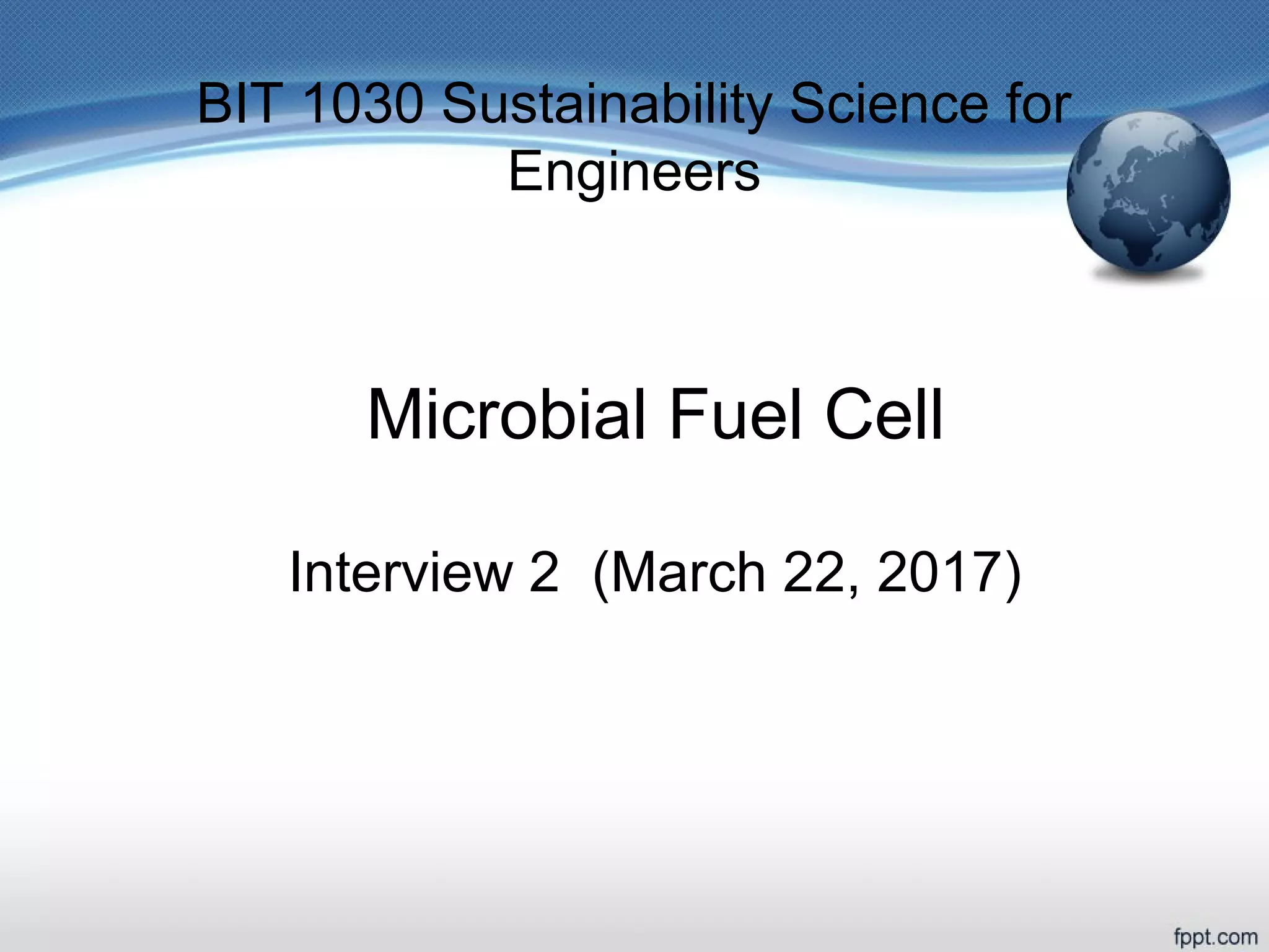 microbial fuel cell | PPT