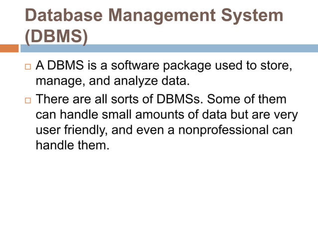 Bit 211 database development and management week 1 Slide | PPT