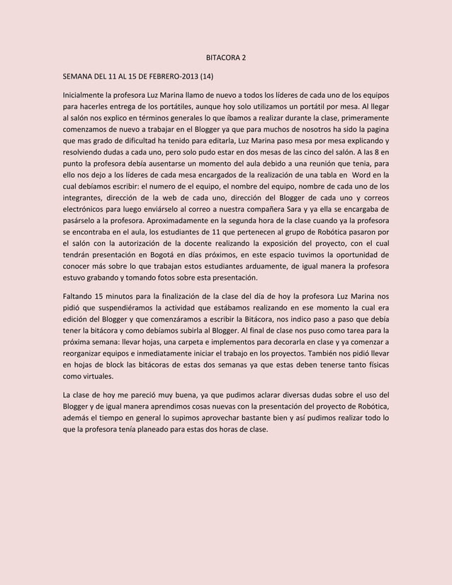 Bitacora 2 | DOCX