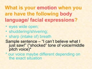 Bit ai1 identification and expression of emotions, feelings and | PPT
