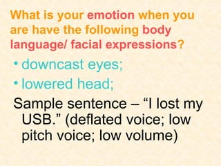 Bit ai1 identification and expression of emotions, feelings and | PPT