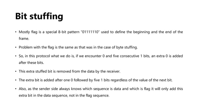 1Bit and Byte Stuffing computer networks | PPTX | Programming Languages | Computing