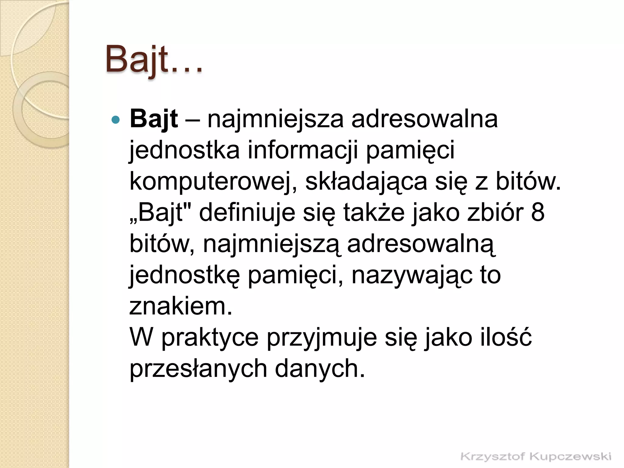 Bit bajt | PPTX