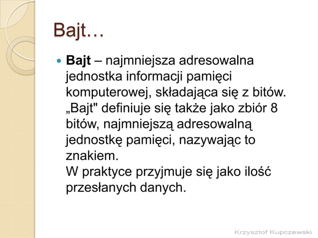 Bit bajt | PPT