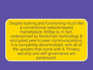 What is a blockchain-based or decentralized marketplace? | PPT