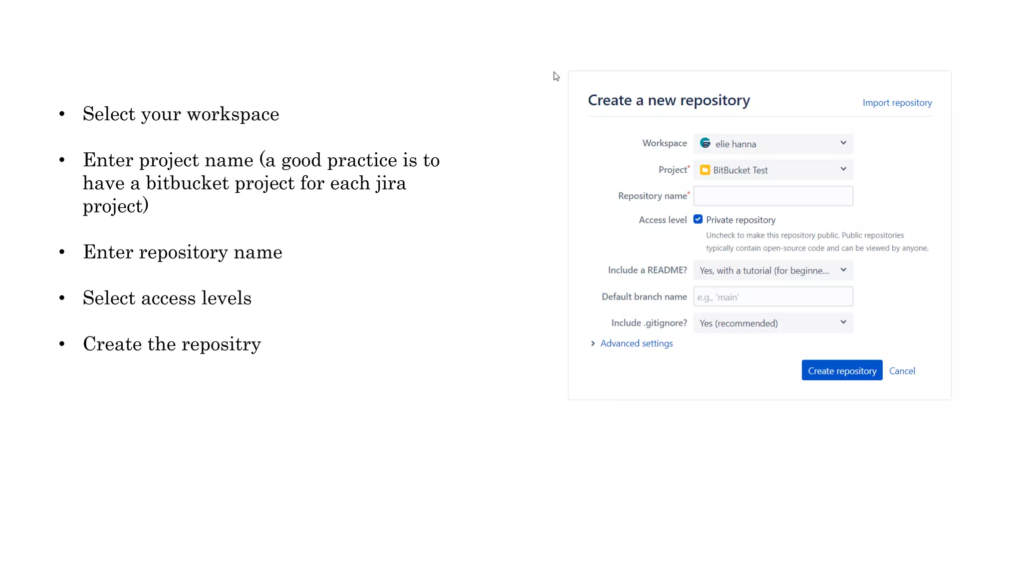 Bitbucket git-bamboo-jira | PPTX