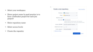 Bitbucket git-bamboo-jira | PPTX