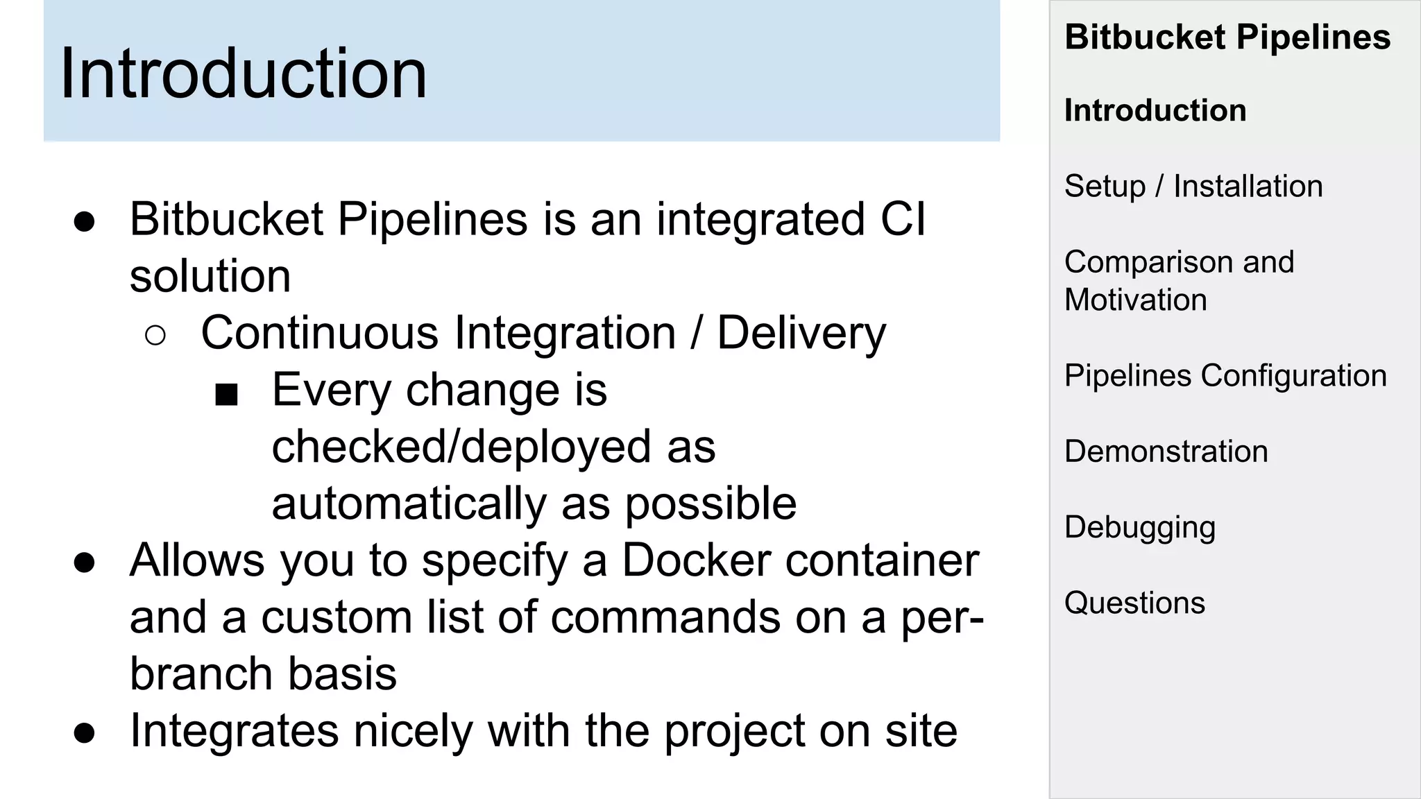 Bitbucket pipelines | PPT