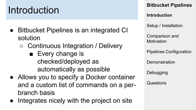 Bitbucket pipelines | PPT