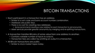 Bitcoin - An introduction to a decentralised and anonymous currency | PPT